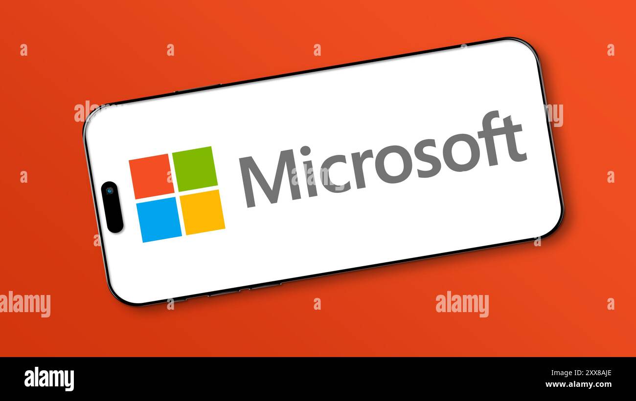 Istanbul, Turkey - 20 Aug 2024: Microsoft logo displayed on a ...