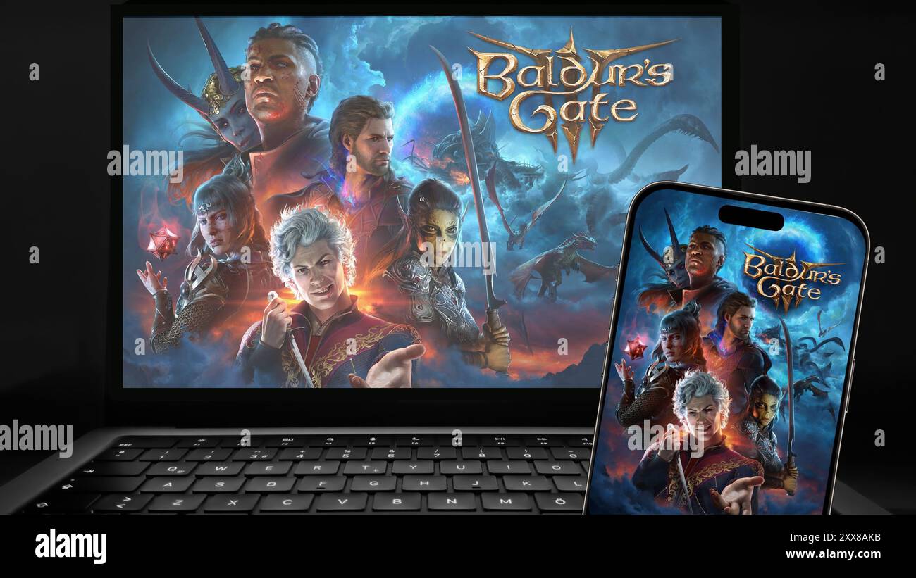 Istanbul, Turkey - 20 Aug 2024: Baldur's Gate 3 game visual on a ...