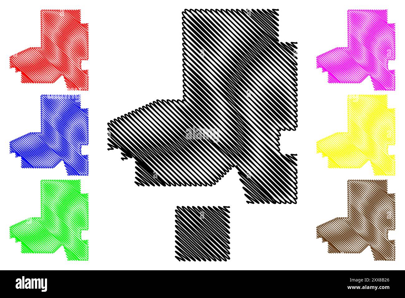 Alice springs vector outline map hi-res stock photography and images ...