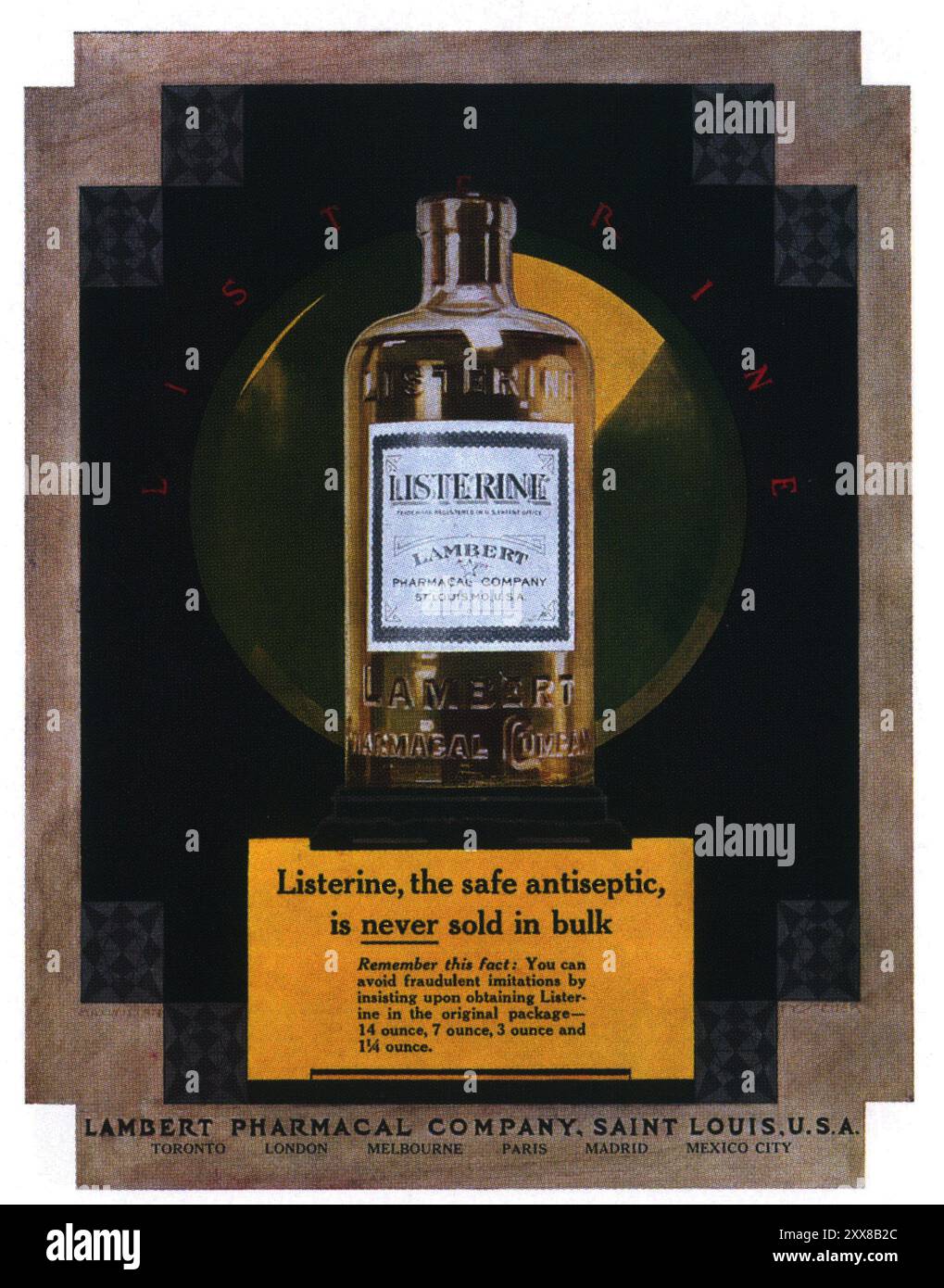 Listerine magazine advert hi-res stock photography and images - Alamy