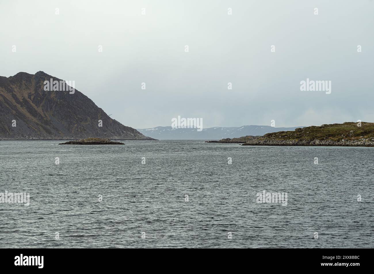 views of the fishing village of Giesvaer and its surroundings, Mageroya ...