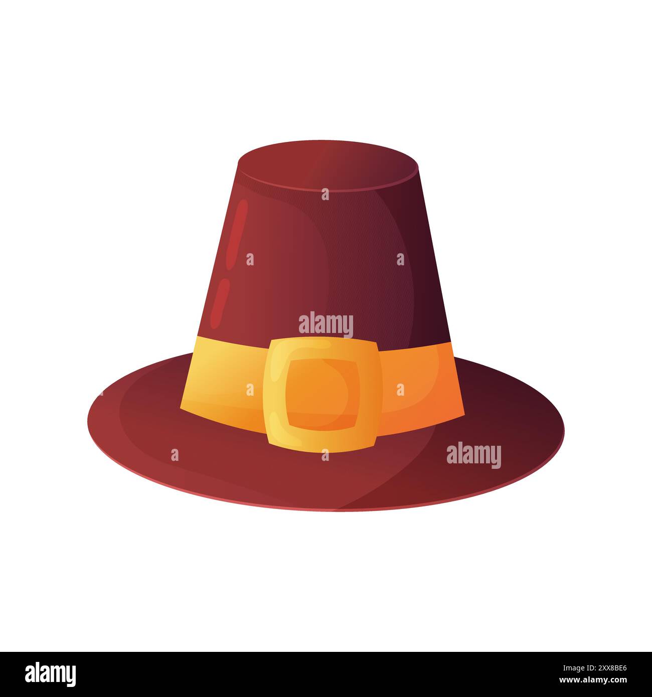 Pilgrim's hat. Thanksgiving Day. Vector illustration isolated on white ...
