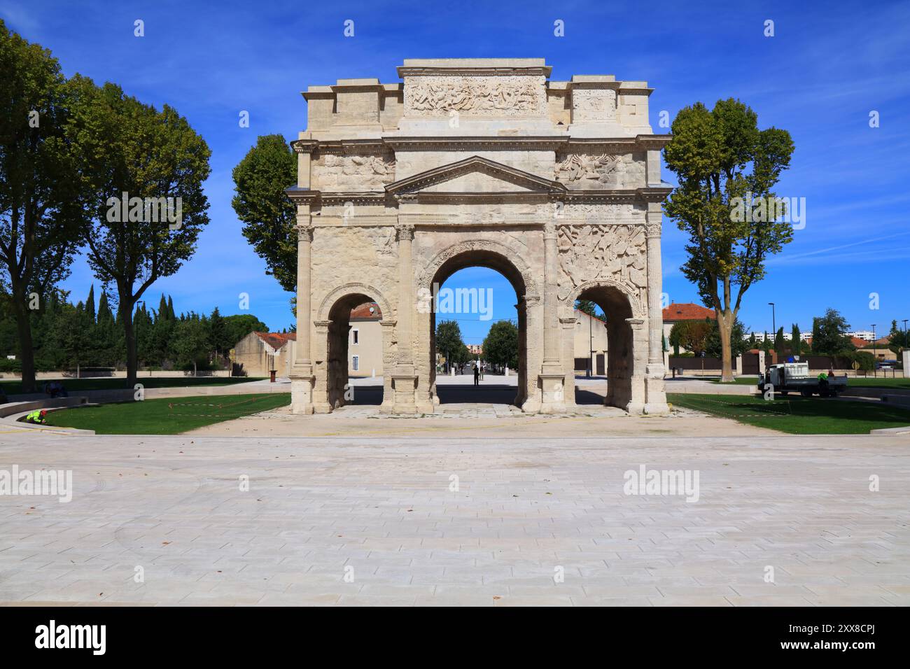 Orange town in Provence, France. UNESCO world heritage site - ancient ...