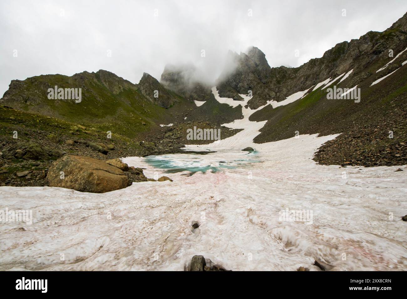 Frozen lake in Samegrelo mountains in Georgia Stock Photo - Alamy