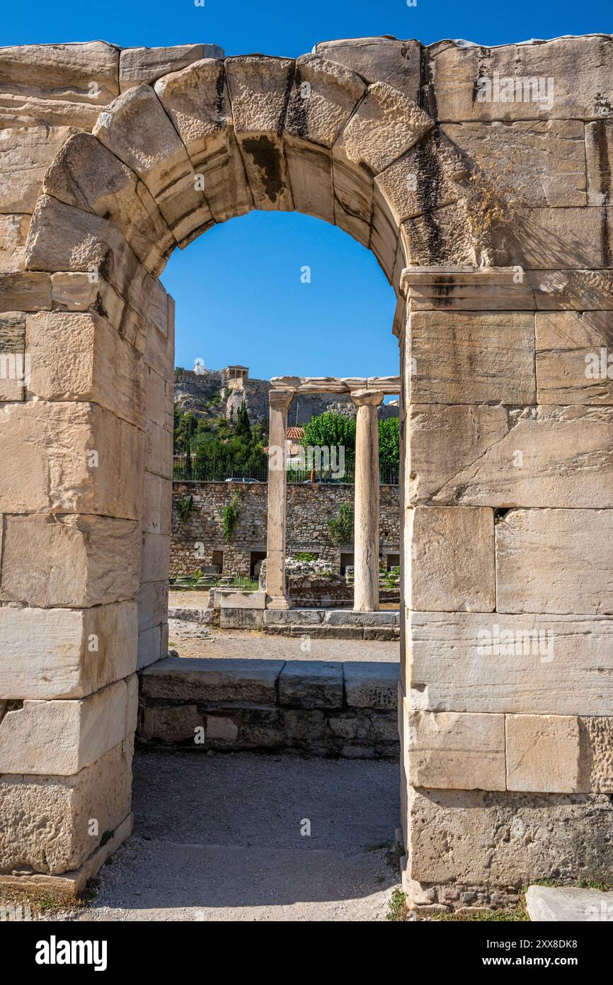 Greece, Athens, Hadrian's Library, sometimes called the ‘library of a ...