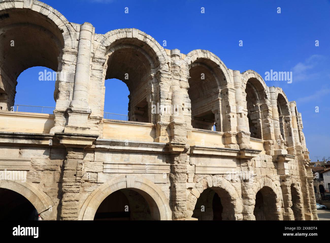 Arles town in Provence, France. UNESCO world heritage site - ancient ...
