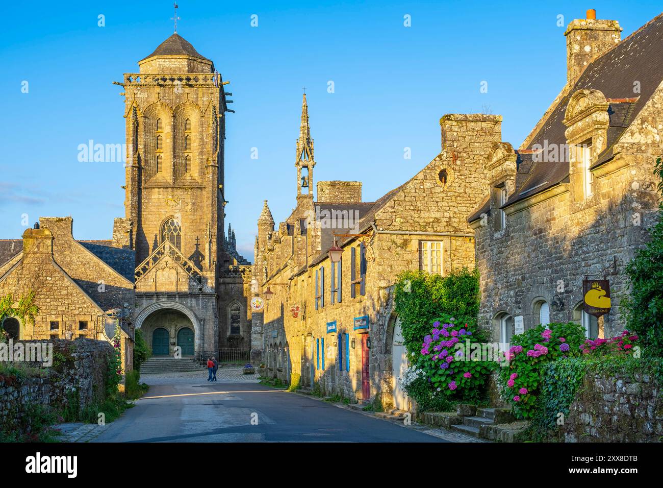 France, Finistere, Locronan, labeled Les Plus Beaux Villages de France ...