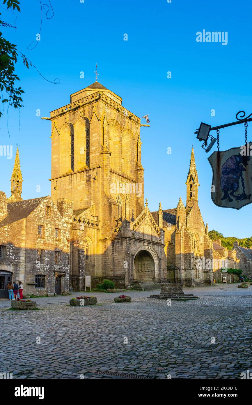 France, Finistere, Locronan, labeled Les Plus Beaux Villages de France ...