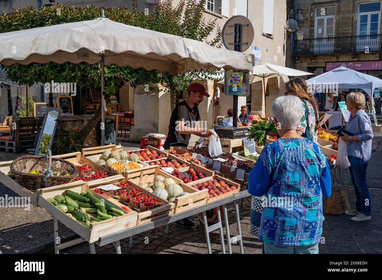 France, Lot-et-Garonne, Duras, Grimaldi historic site, fruit and ...