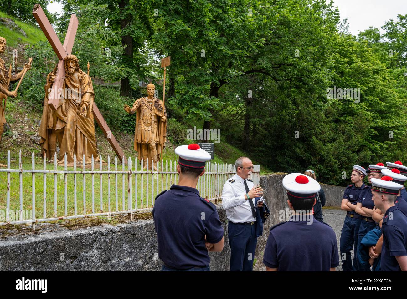 France, Hautes Pyrenees, Lourdes, the Notre Dame de Lourdes shrine, Way ...