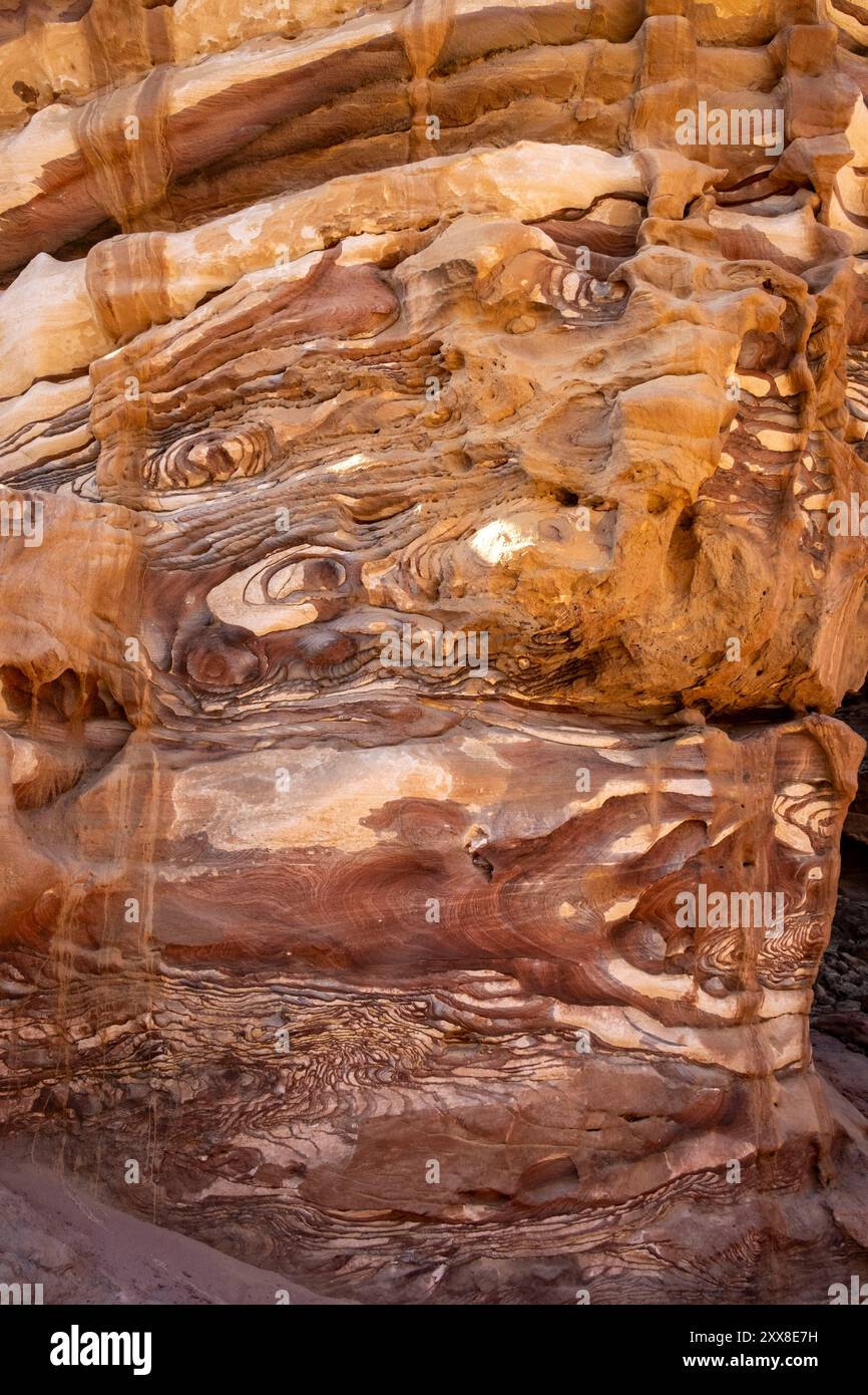 Jordan, the Rainbow Valley, South of Petra, with the extraordinary ...