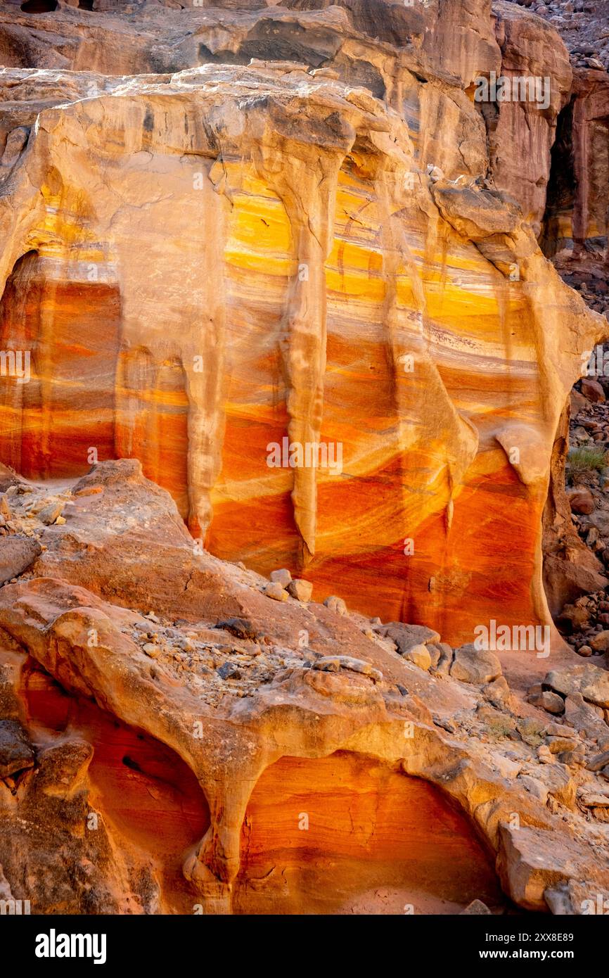 Jordan, the Rainbow Valley, South of Petra, with the extraordinary ...