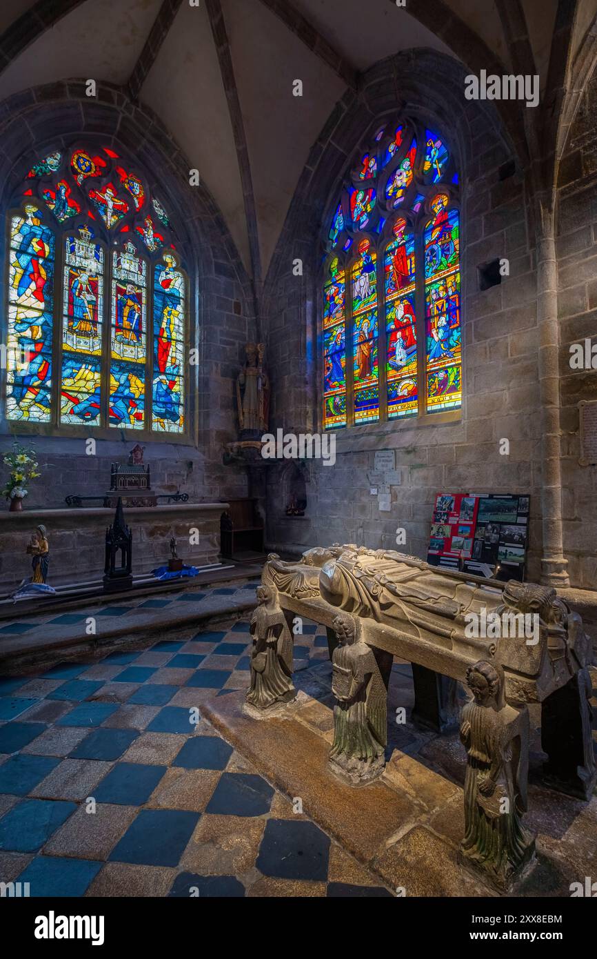 France, Finistere, Locronan, labeled Les Plus Beaux Villages de France ...