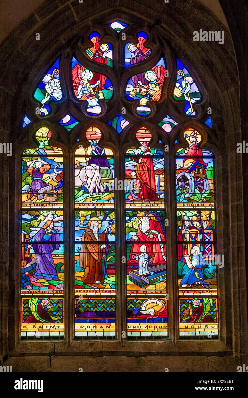 France, Finistere, Locronan, labeled Les Plus Beaux Villages de France ...