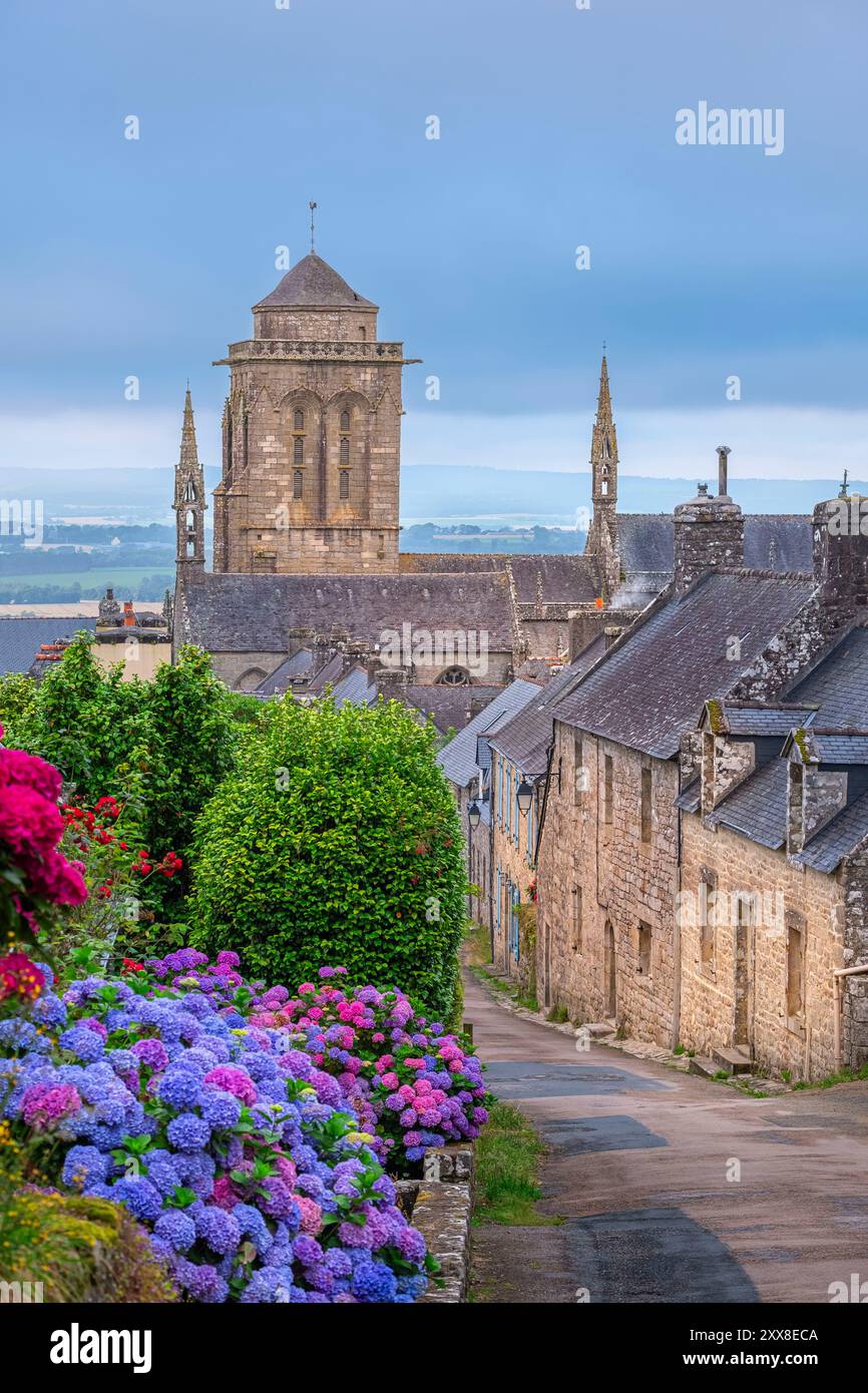 France, Finistere, Locronan, labeled Les Plus Beaux Villages de France ...