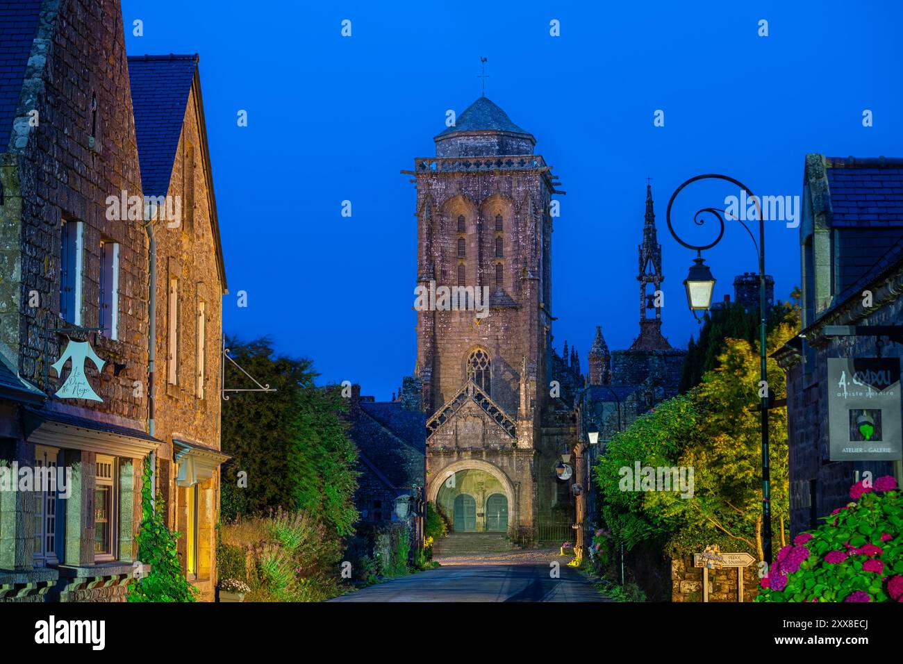 France, Finistere, Locronan, labeled Les Plus Beaux Villages de France ...