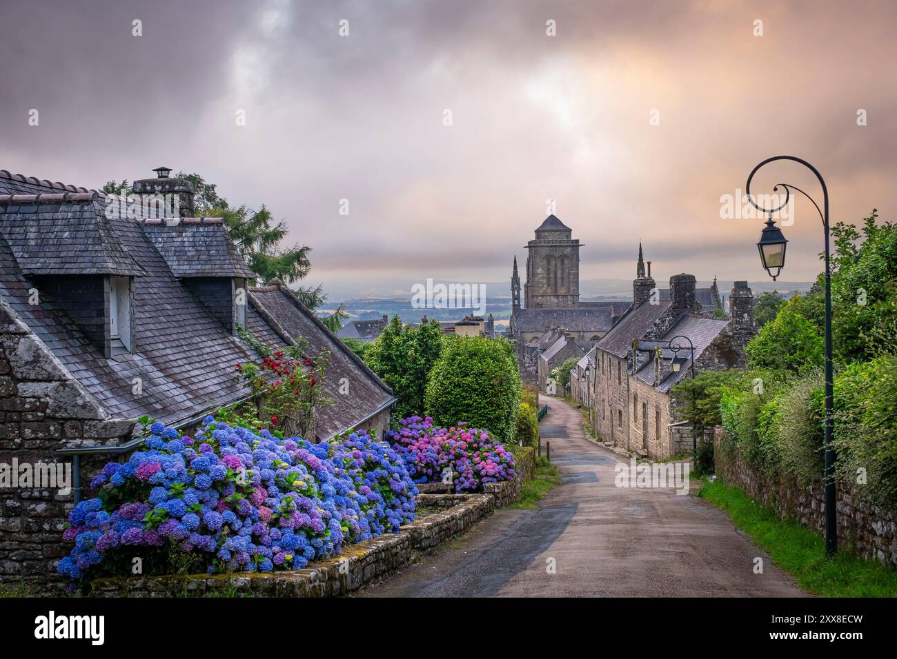 France, Finistere, Locronan, labeled Les Plus Beaux Villages de France ...