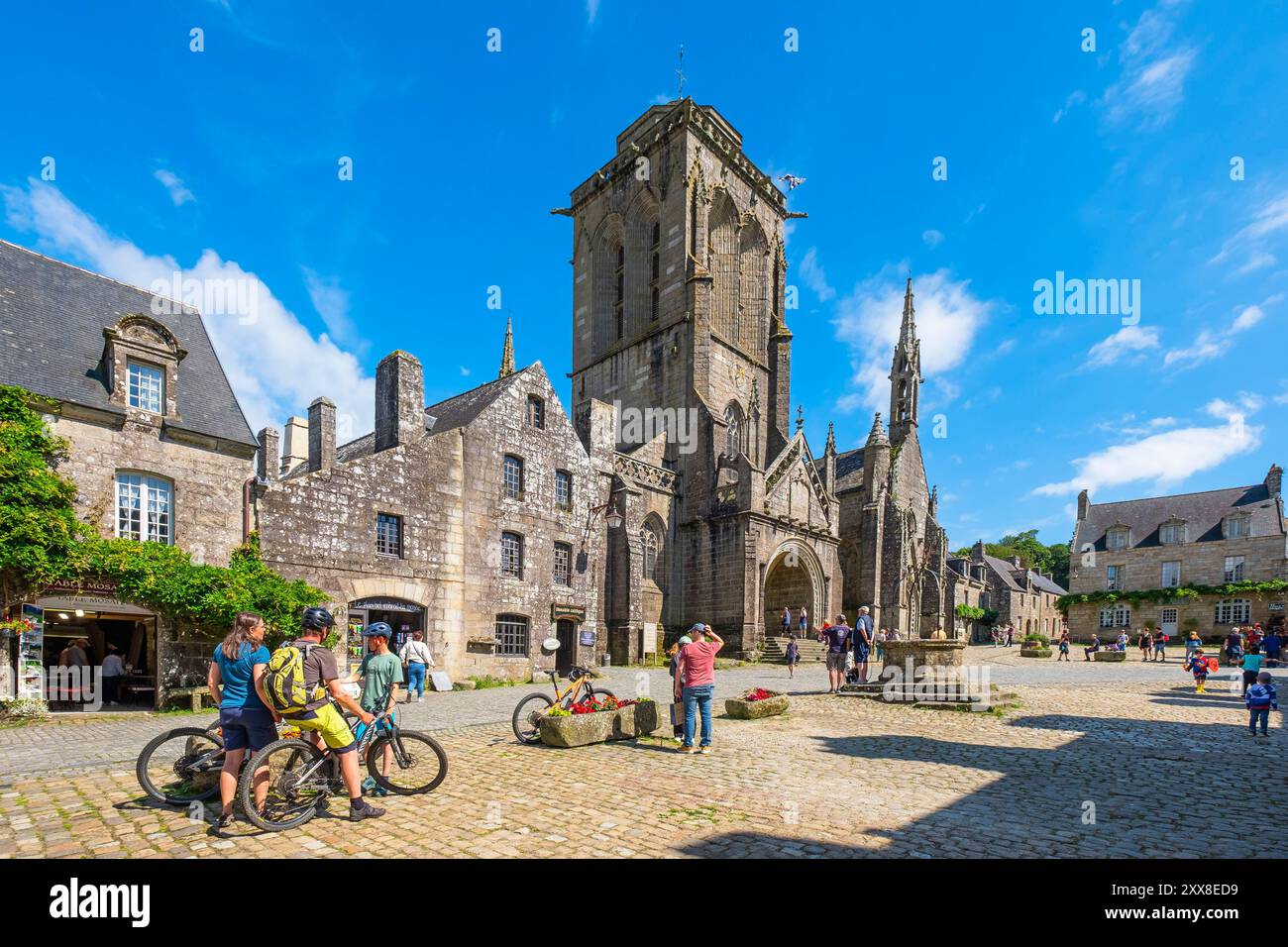France, Finistere, Locronan, labeled Les Plus Beaux Villages de France ...