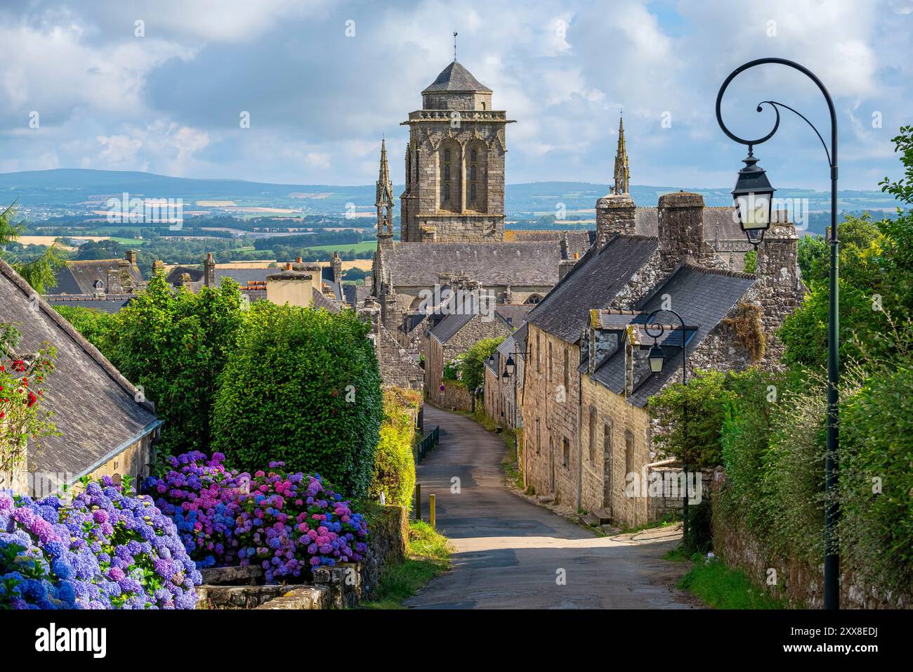 France, Finistere, Locronan, labeled Les Plus Beaux Villages de France ...