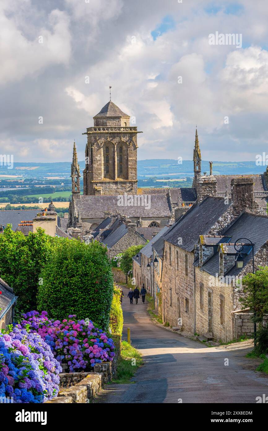 France, Finistere, Locronan, labeled Les Plus Beaux Villages de France ...