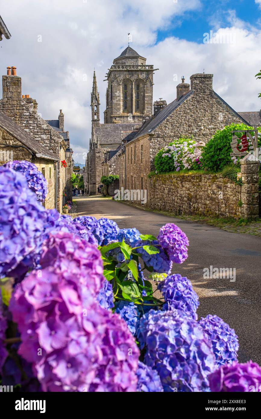 France, Finistere, Locronan, labeled Les Plus Beaux Villages de France ...