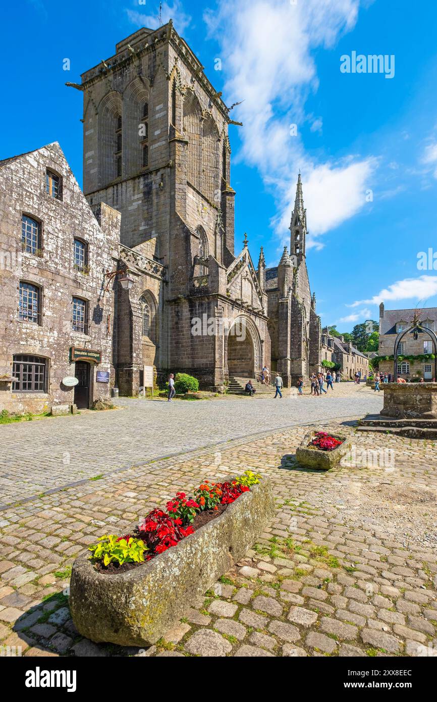 France, Finistere, Locronan, labeled Les Plus Beaux Villages de France ...