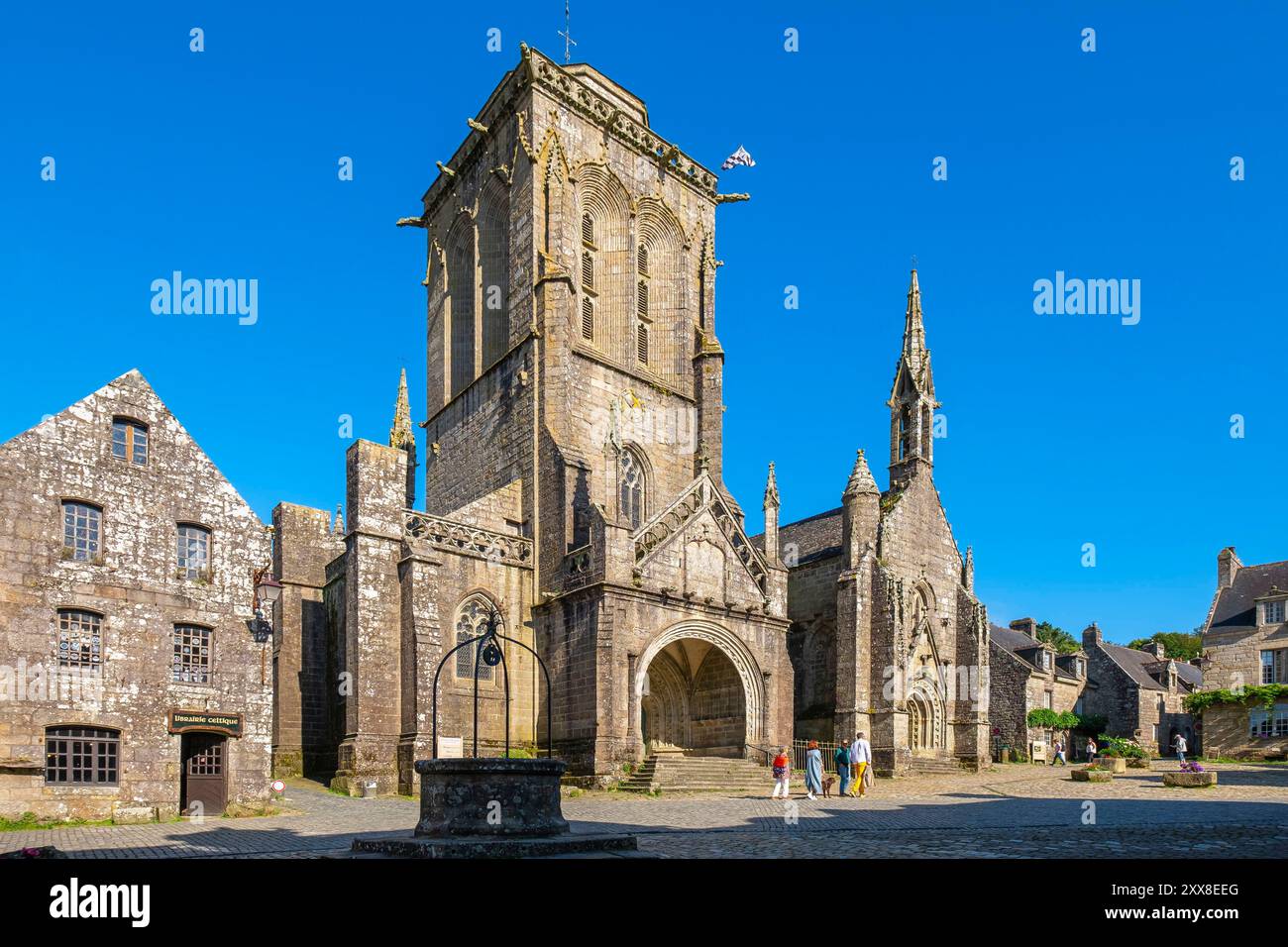 France, Finistere, Locronan, labeled Les Plus Beaux Villages de France ...