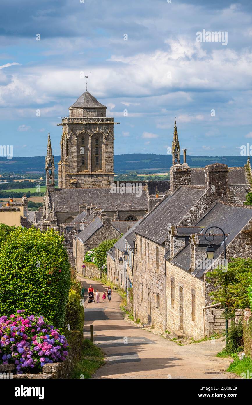 France, Finistere, Locronan, labeled Les Plus Beaux Villages de France ...