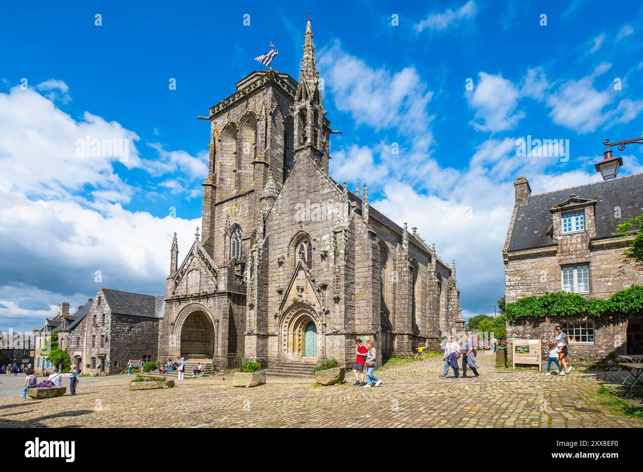 France, Finistere, Locronan, labeled Les Plus Beaux Villages de France ...