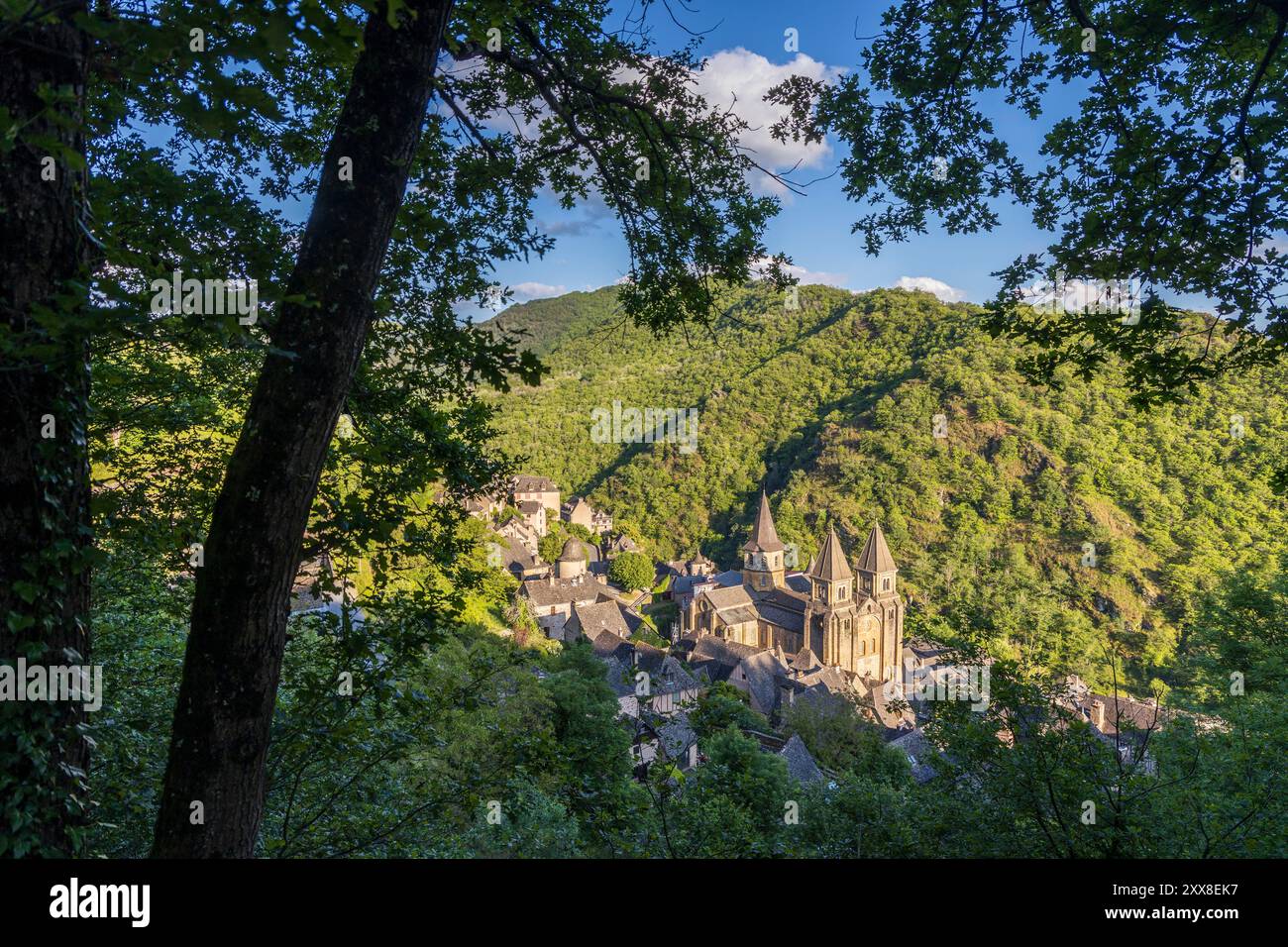 France, Aveyron, Conques, labeled Les Plus Beaux Villages de France ...