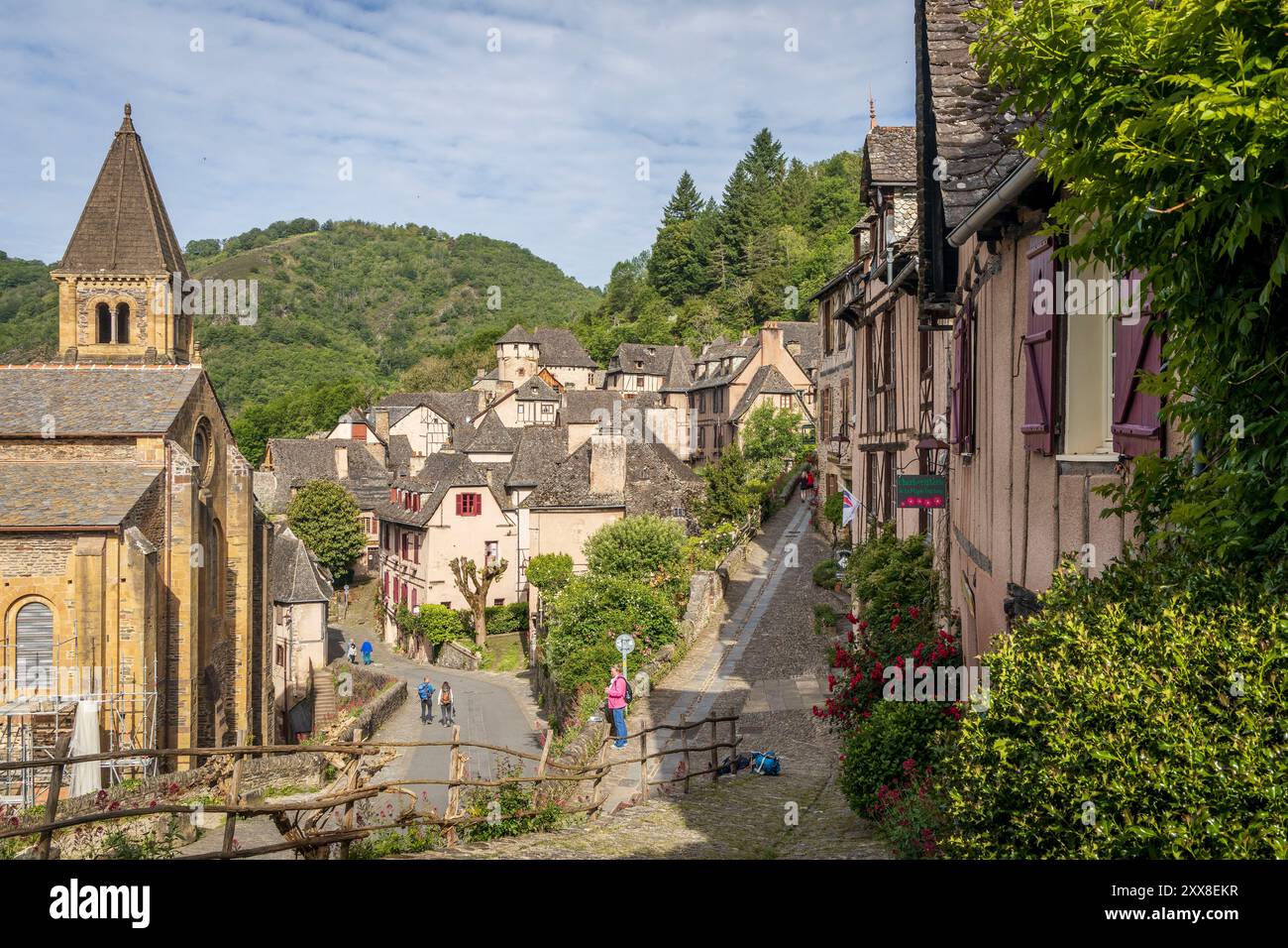 France, Aveyron, Conques, labeled Les Plus Beaux Villages de France ...