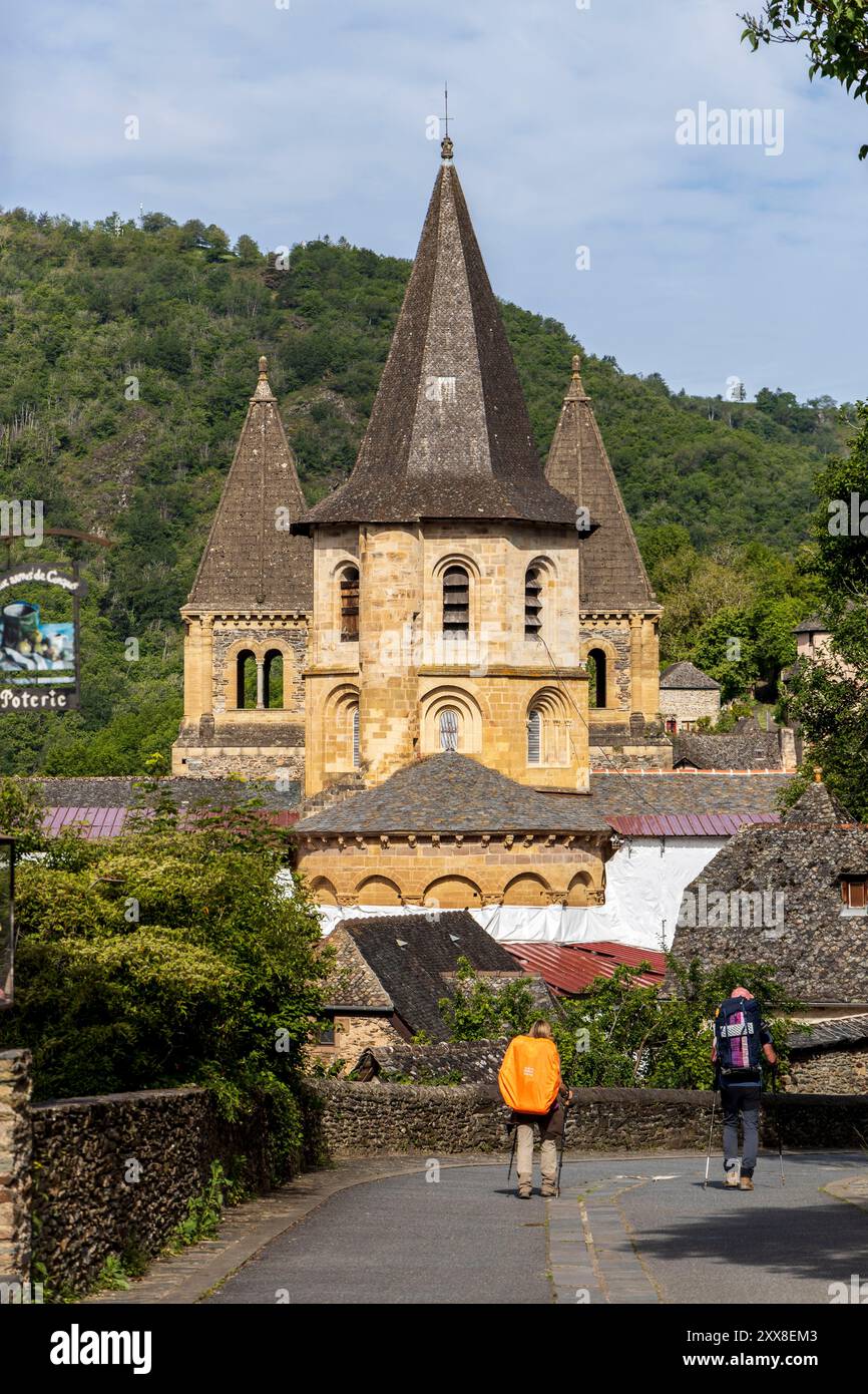 France, Aveyron, Conques, labeled Les Plus Beaux Villages de France ...