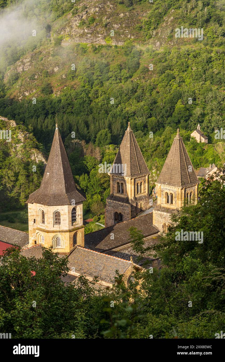 France, Aveyron, Conques, labeled Les Plus Beaux Villages de France ...