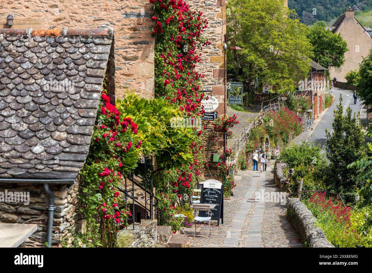 France, Aveyron, Conques, labeled Les Plus Beaux Villages de France ...