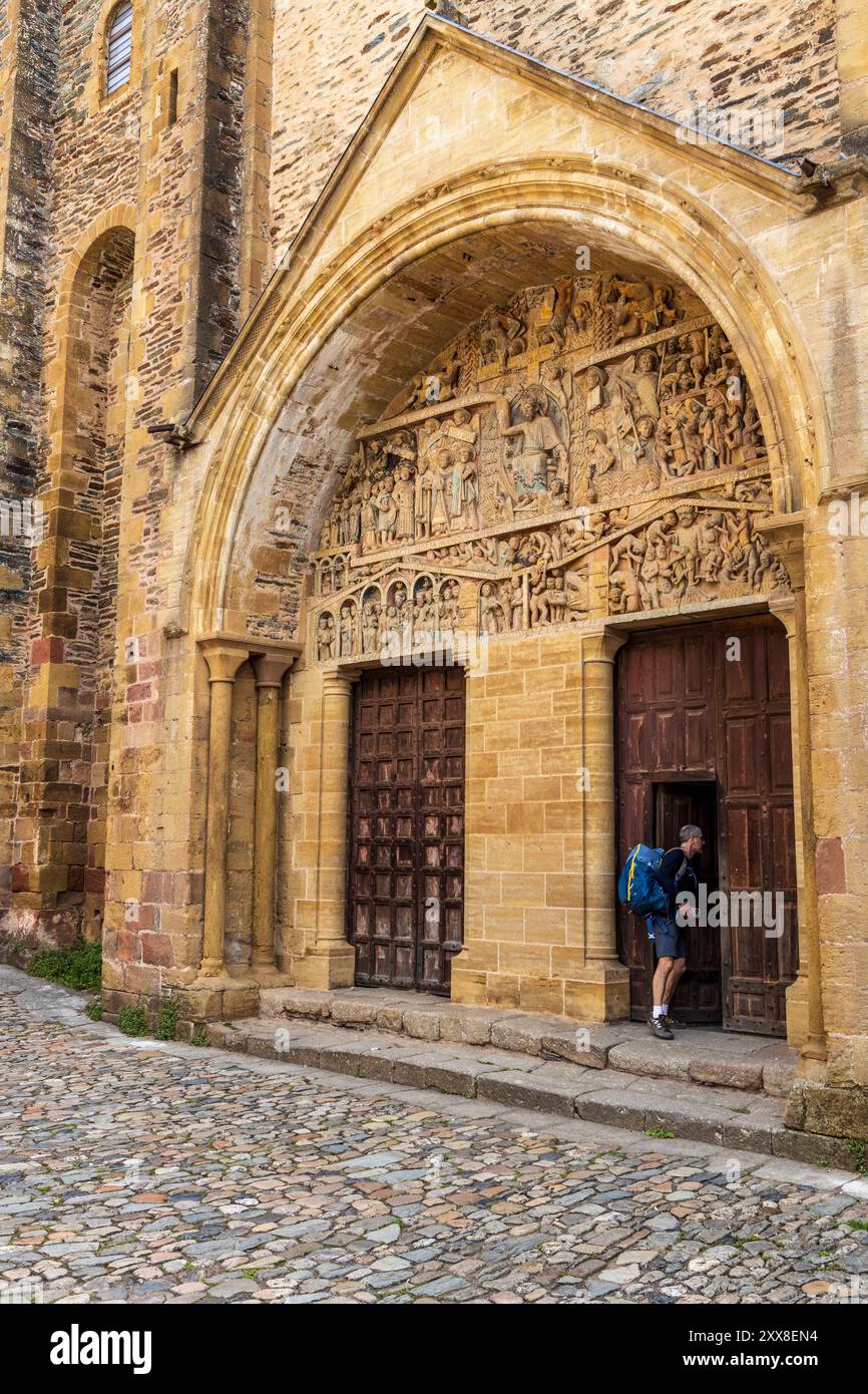 France, Aveyron, Conques, labeled Les Plus Beaux Villages de France ...