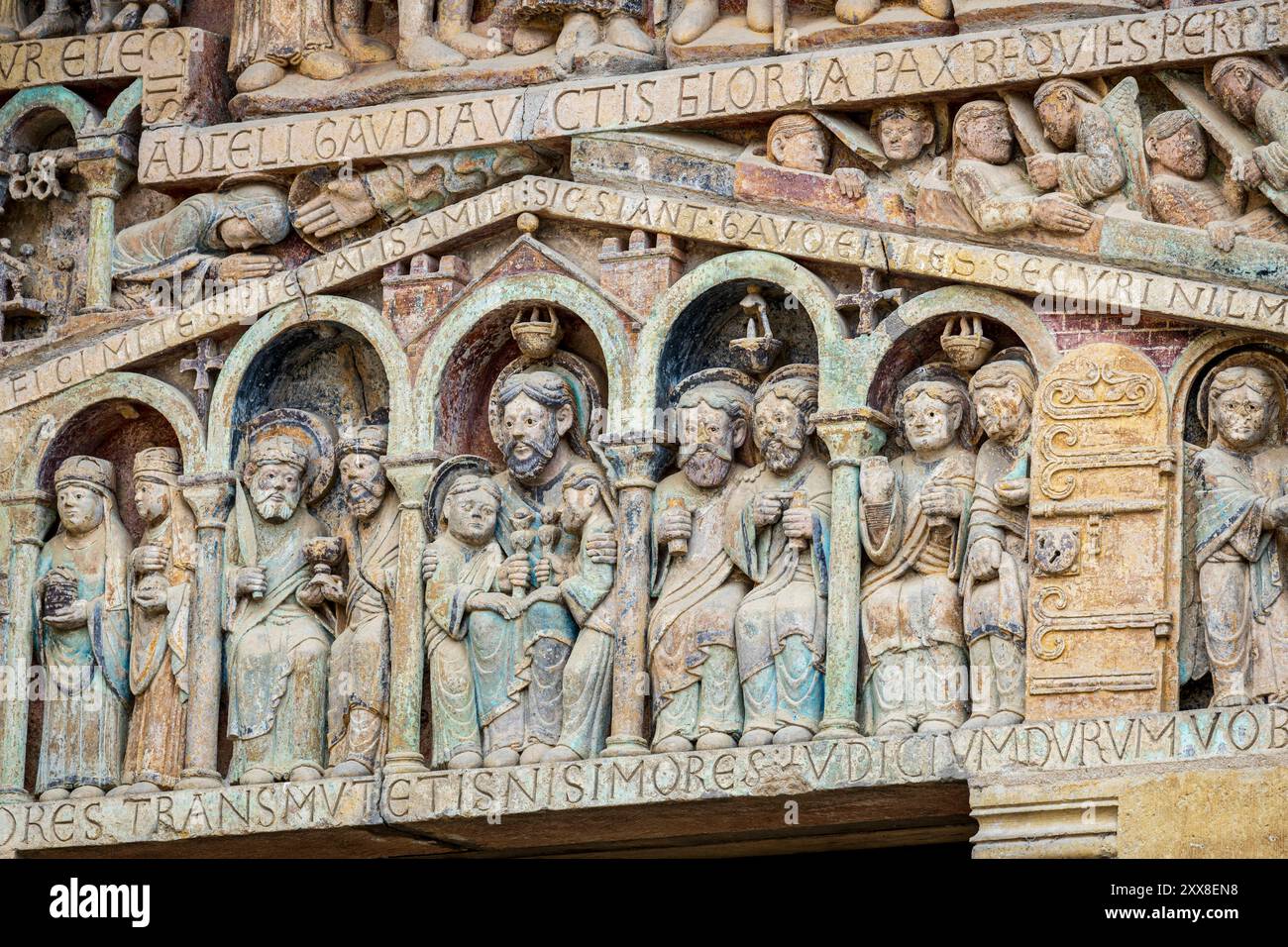 France, Aveyron, Conques, labeled Les Plus Beaux Villages de France ...
