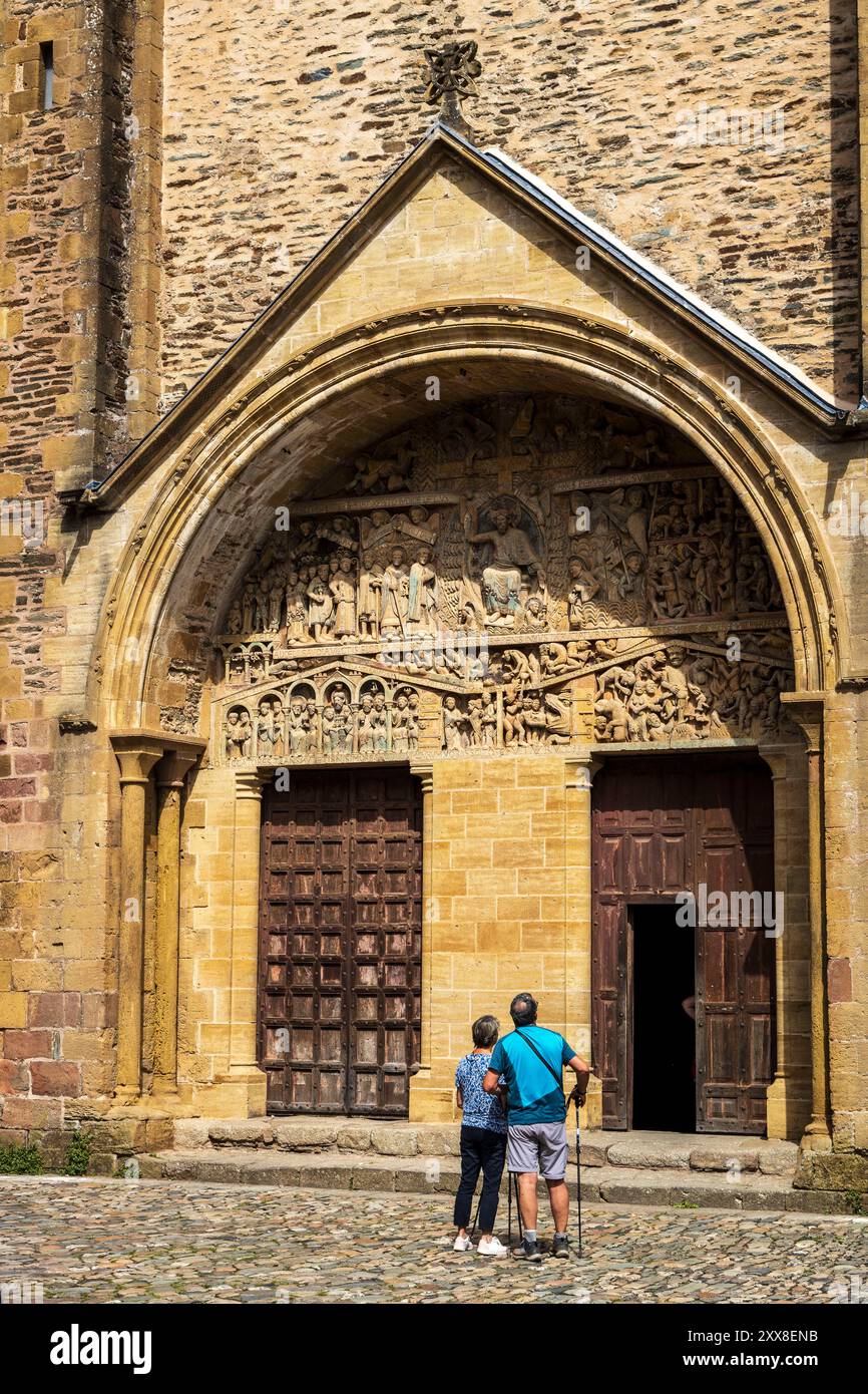 France, Aveyron, Conques, labeled Les Plus Beaux Villages de France ...