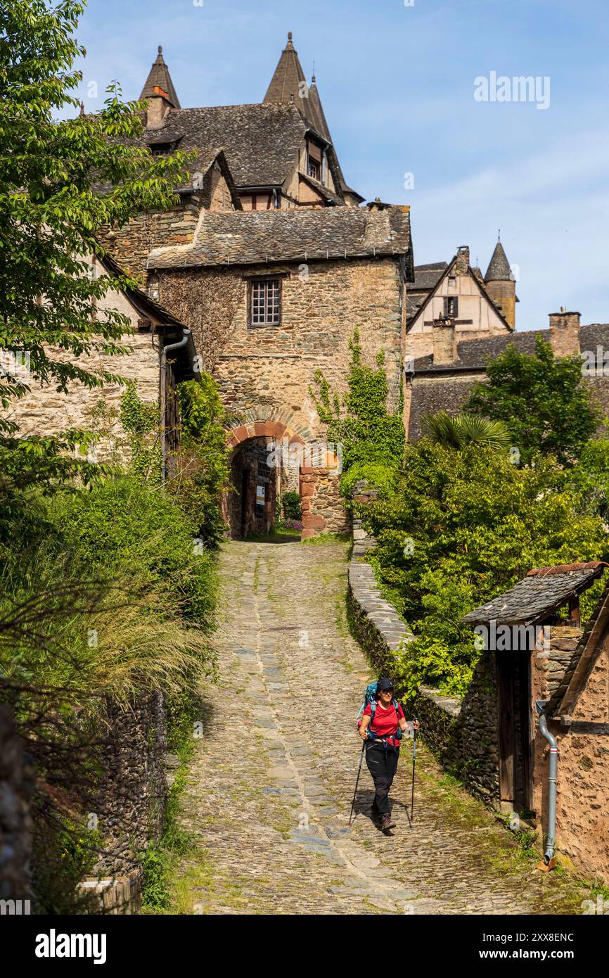 France, Aveyron, Conques, labellisé Plus Beautiful Villages of France ...