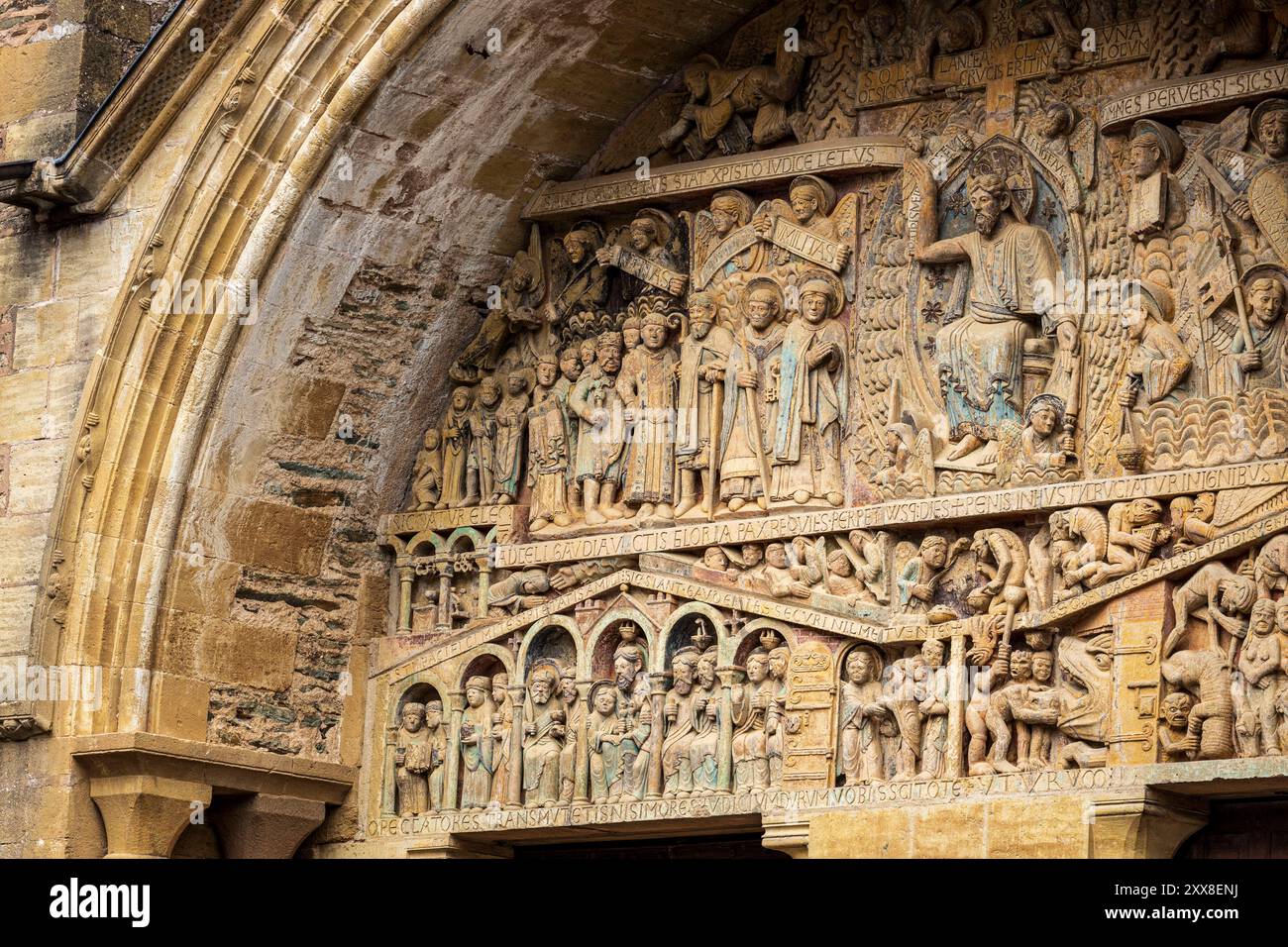France, Aveyron, Conques, labeled Les Plus Beaux Villages de France ...