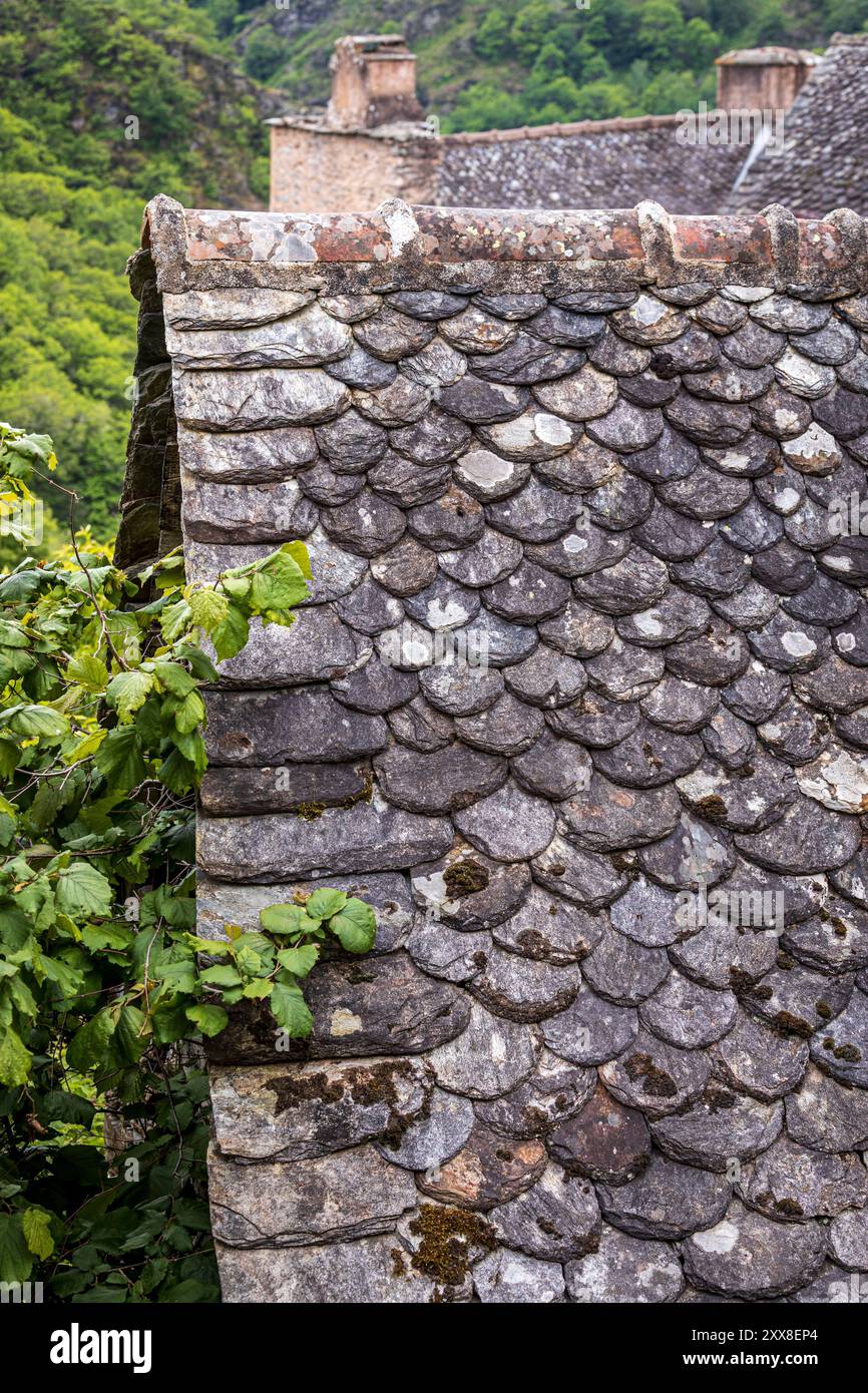 France, Aveyron, Conques, labeled Les Plus Beaux Villages de France ...
