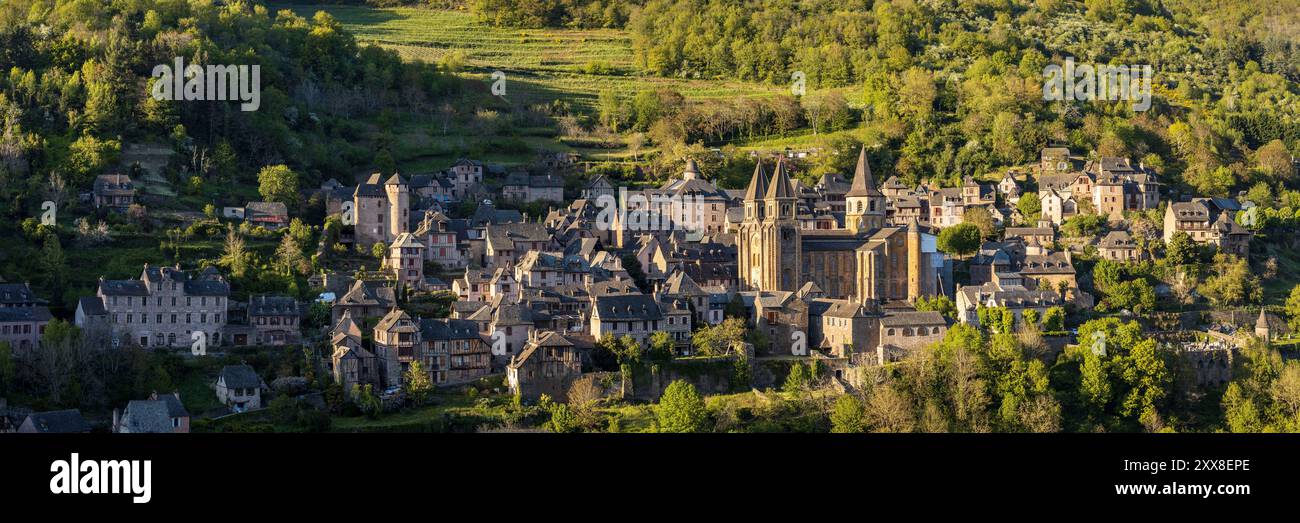 France, Aveyron, Conques, labeled Les Plus Beaux Villages de France ...