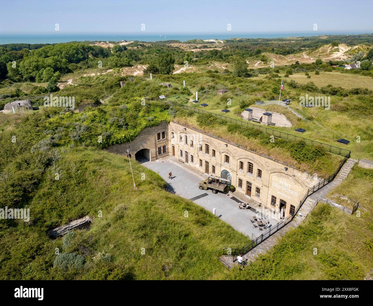 France, Nord, surroundings of Dunkirk, Leffrinckoucke, Maginot line ...