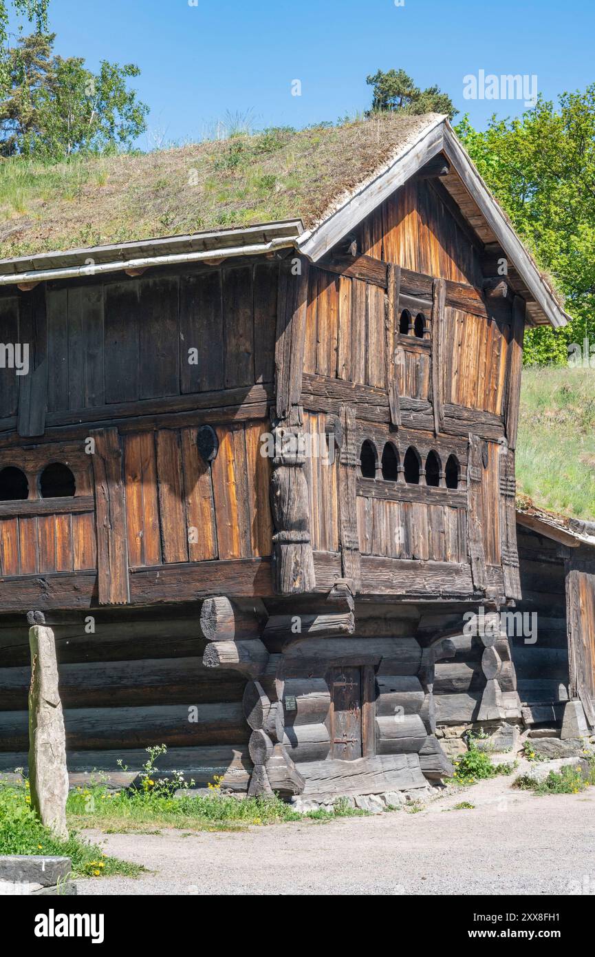 Norway, Oslo, Bygdoy, museum of Norwegian folklore, traditional house ...