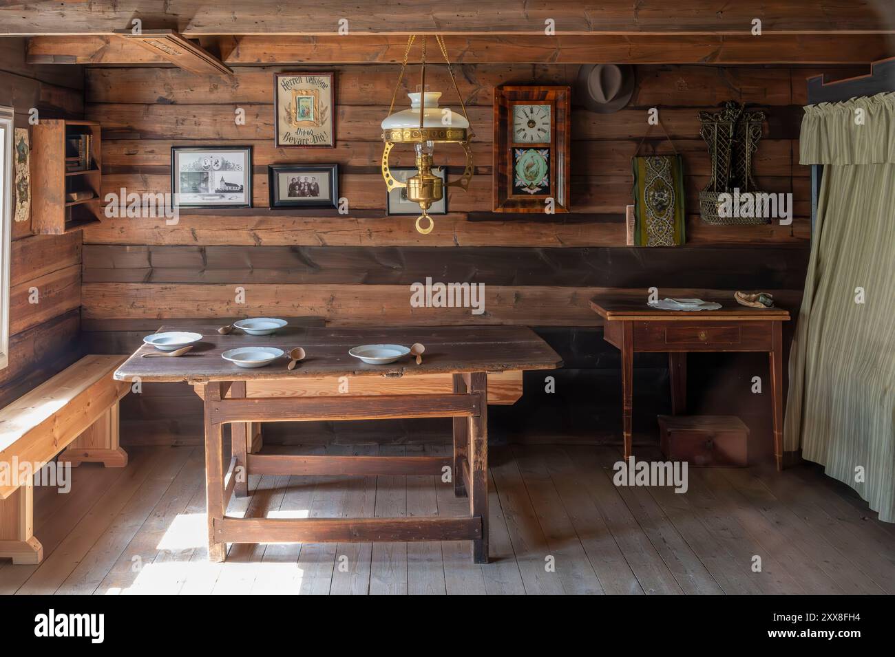 Norway, Oslo, Bygdoy, museum of Norwegian folklore, inside a ...