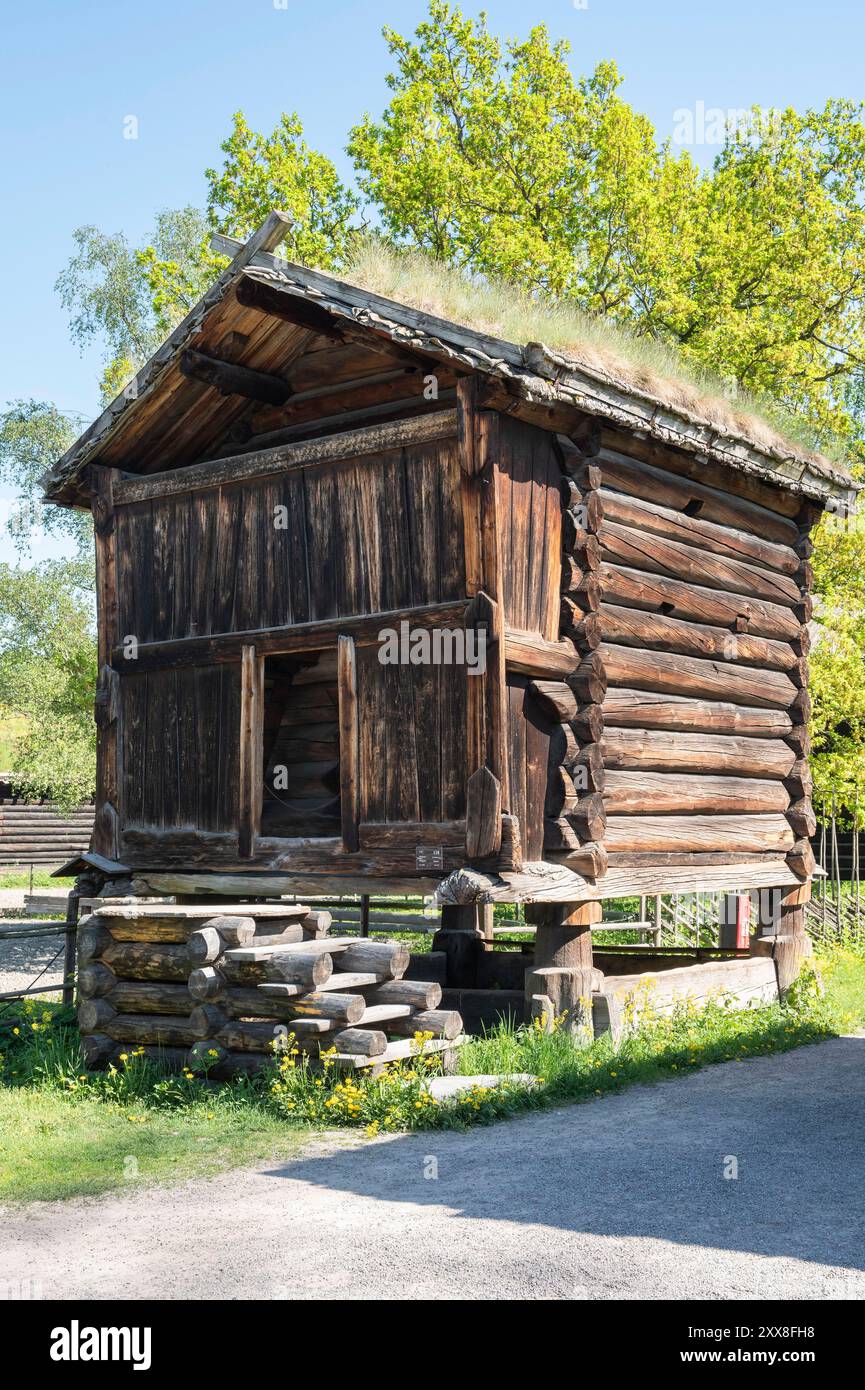 Norway, Oslo, Bygdoy, museum of Norwegian folklore, traditional house ...