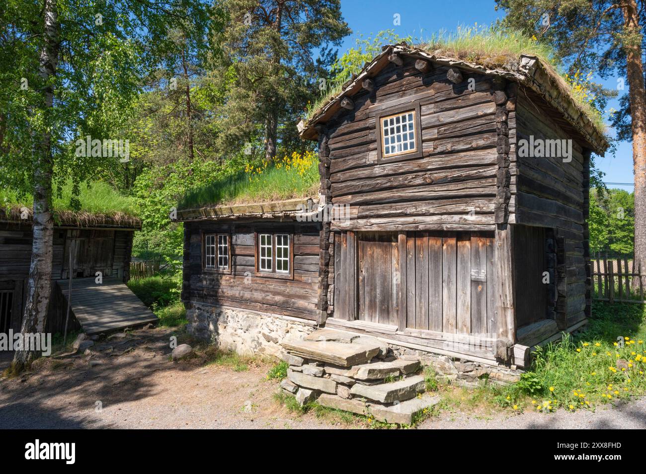 Norway, Oslo, Bygdoy, museum of Norwegian folklore, traditional house ...