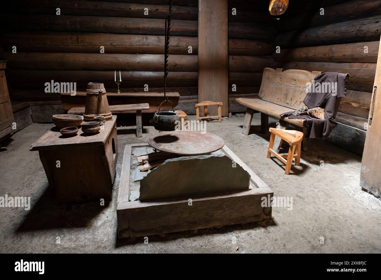 Norway, Oslo, Bygdoy, museum of Norwegian folklore, inside a ...