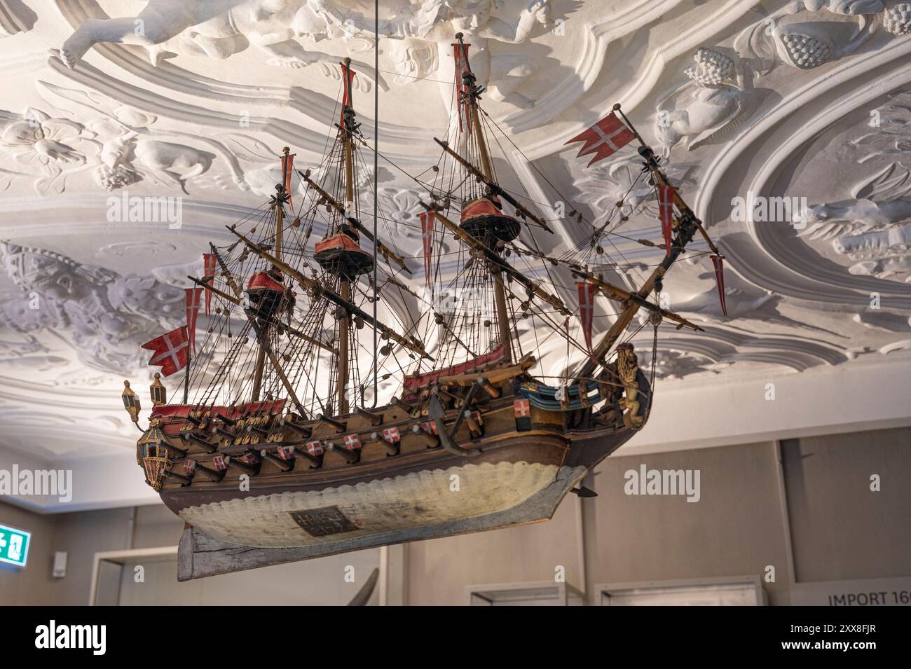 Norway, Oslo, Bygdoy, museum of Norwegian folklore, sailboat model ...