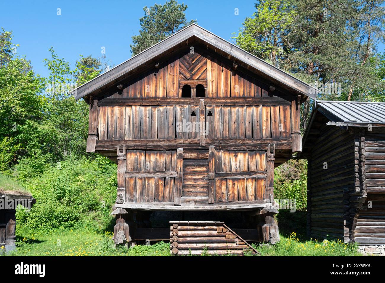 Norway, Oslo, Bygdoy, museum of Norwegian folklore, traditional houses ...