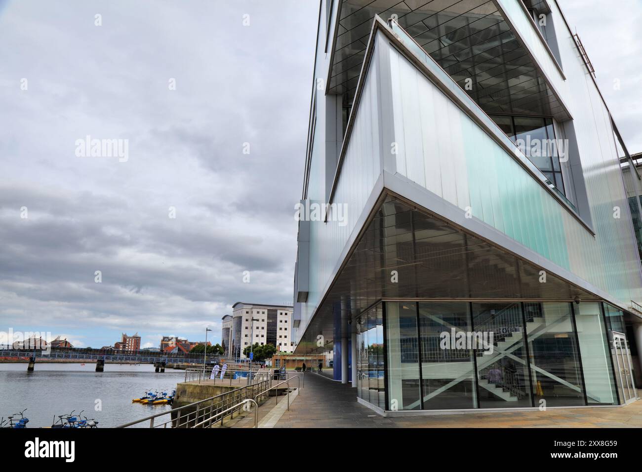 BELFAST, UK - JUNE 22, 2024: Belfast Waterfront also known as ...